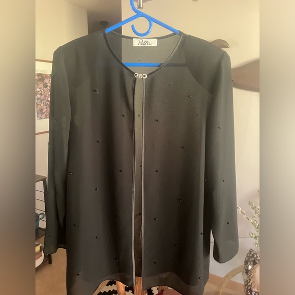 Patra | Jackets & Coats | Vintage Patra Black Sheer Formal Evening ...